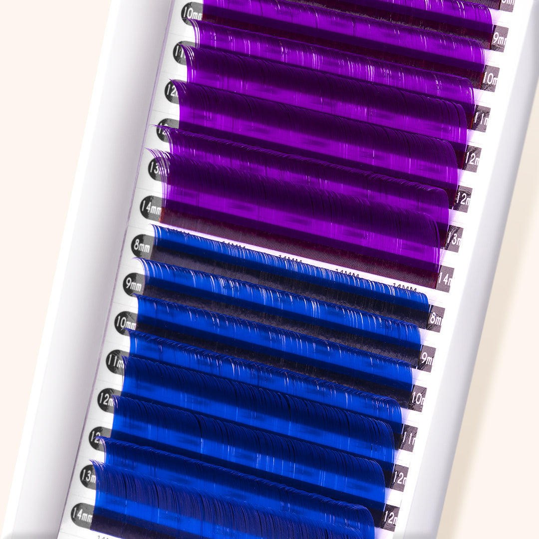 Violet Blue Faux Mink Coloured Lashes - Bold & Vibrant - London Lash UK